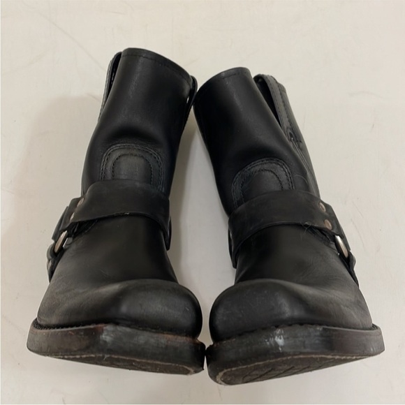 Frye | Shoes | Frye Size 65 Harness Boots Short Shortie Biker Black ...